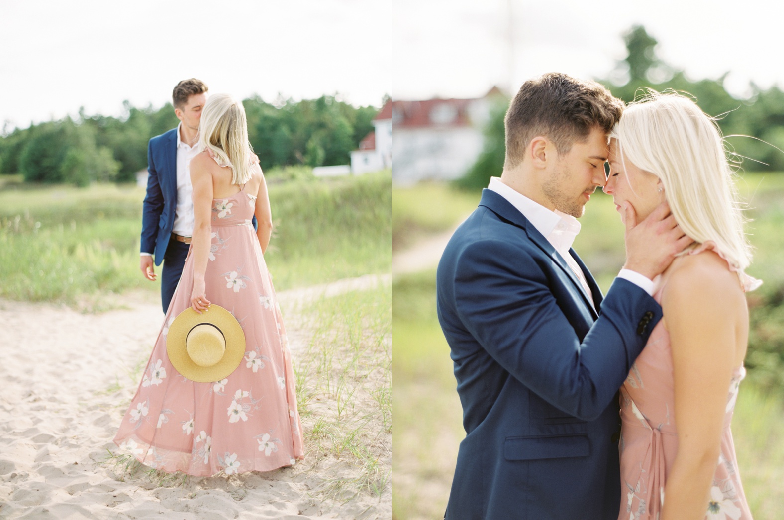 Lexi + Kane | Lake Michigan Beach + Lighthouse Engagement Session ...