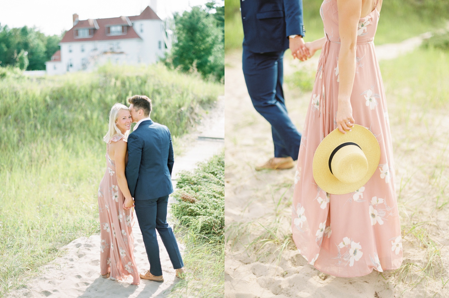 Lexi + Kane | Lake Michigan Beach + Lighthouse Engagement Session ...