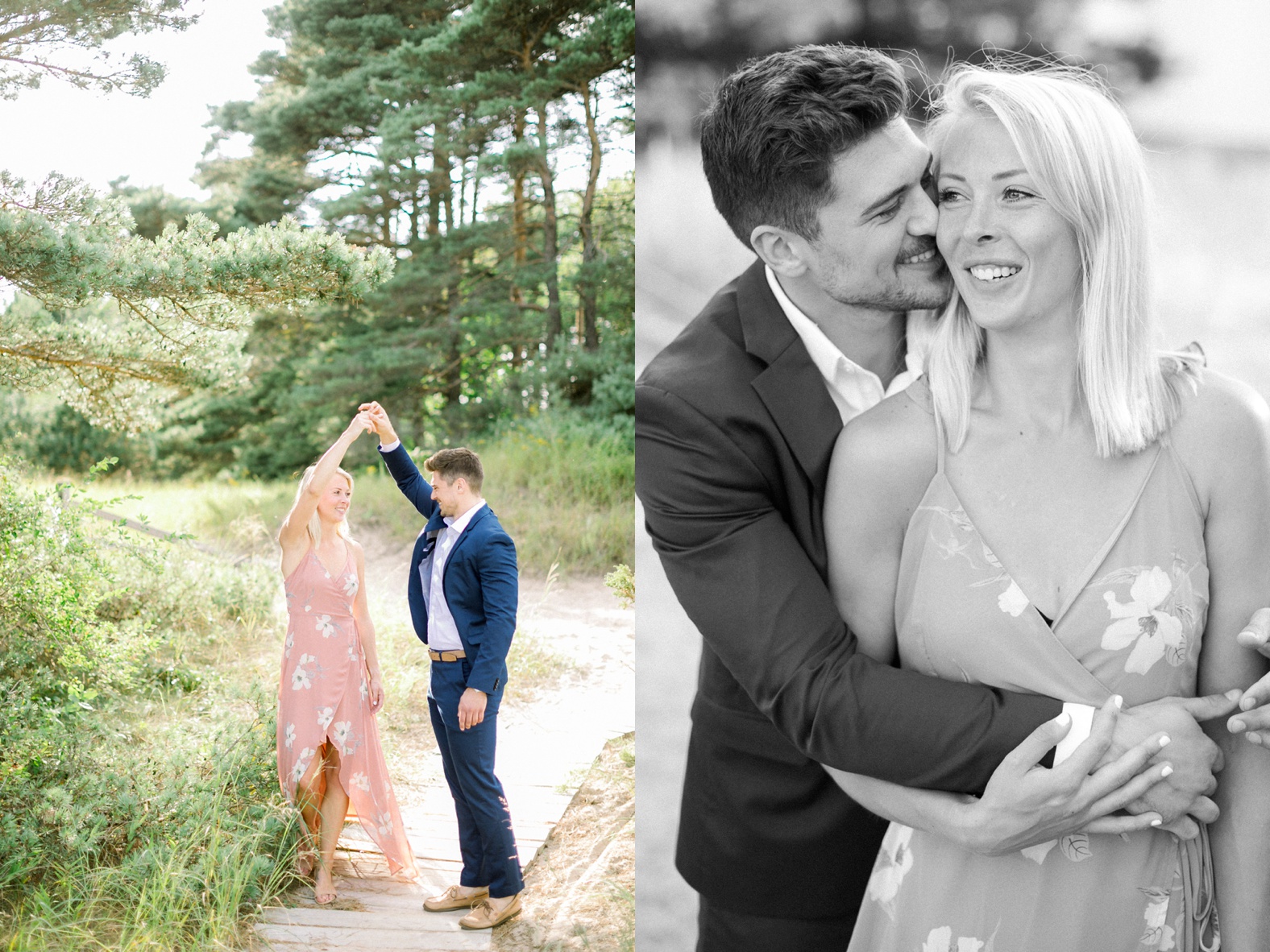 Lexi + Kane | Lake Michigan Beach + Lighthouse Engagement Session ...
